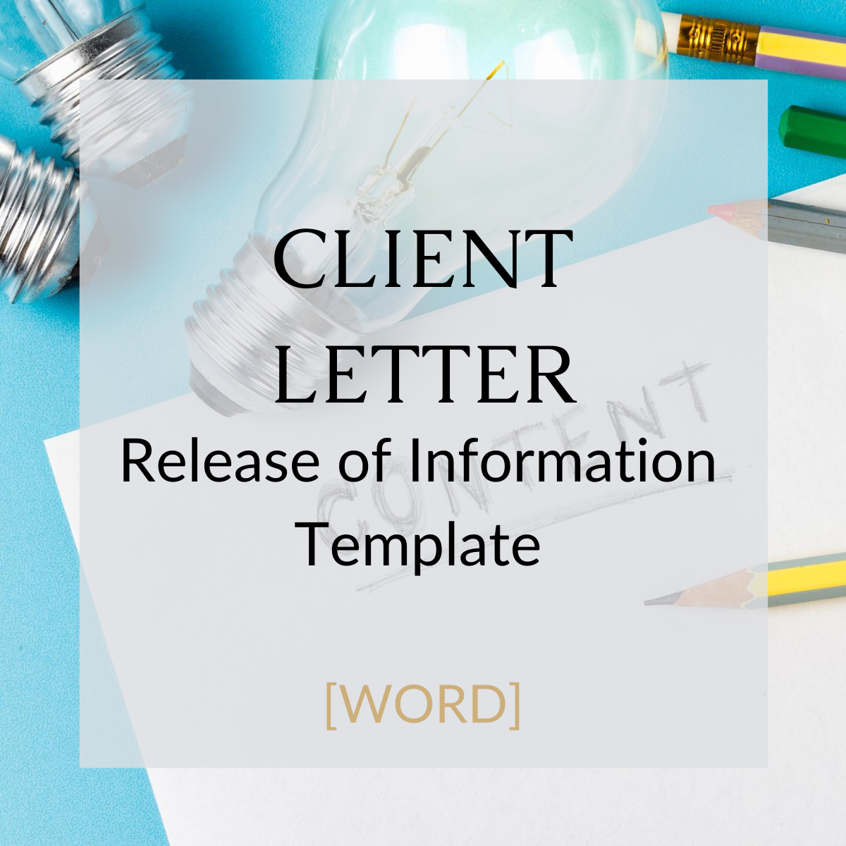 Client Release of Information Letter Template