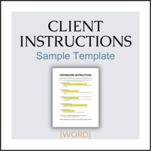 Sample Client Instructions - Advisor Transition Services